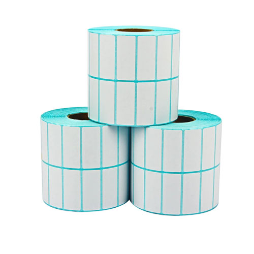 ROLLO DE STICKER TERMICO DE 2 FILAS 50X25MM 5000 UNIDADES STK-5025-5000